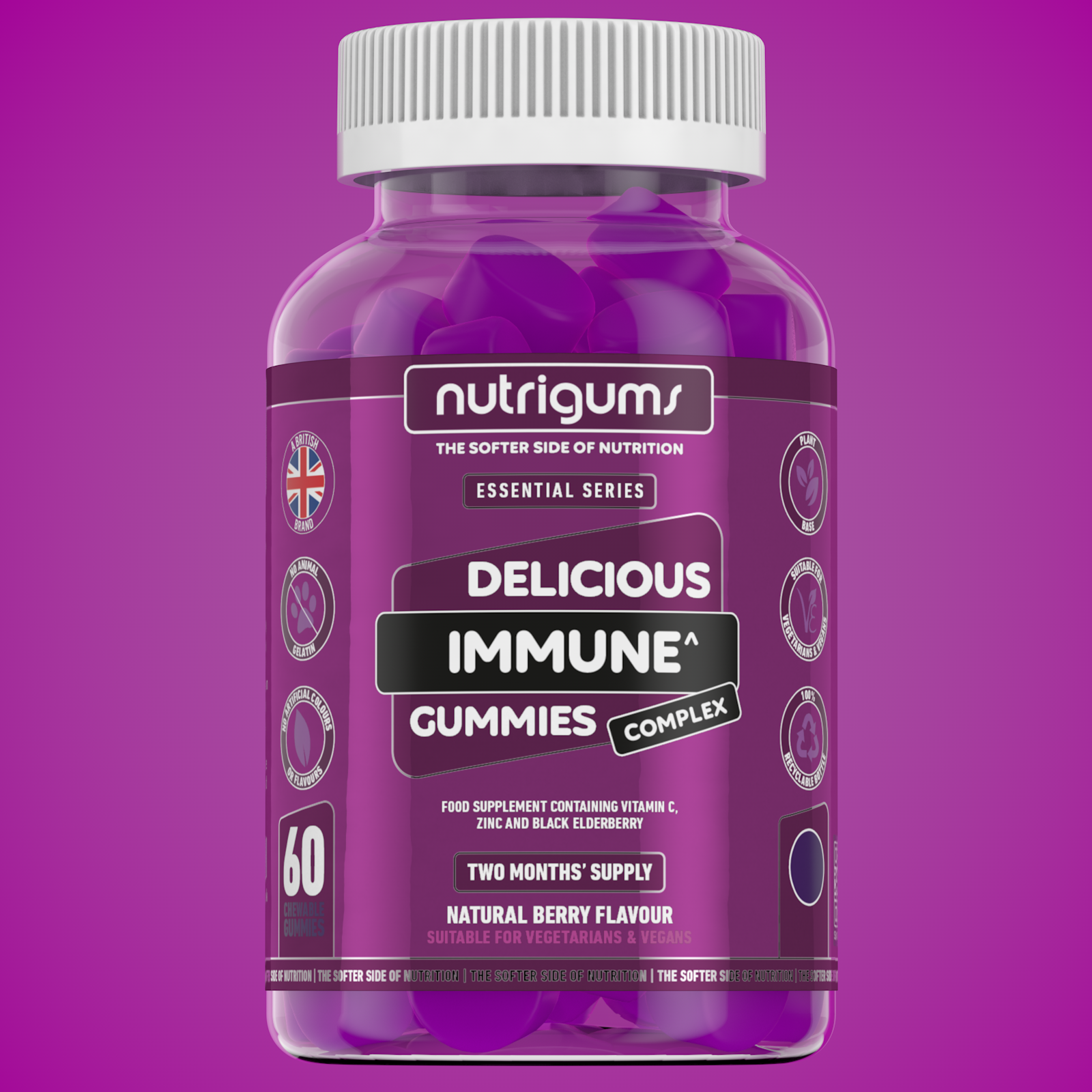 Adult's Multi Vitality - 60 Vegan Gummies – Nutrigums - Vitamin Packed ...